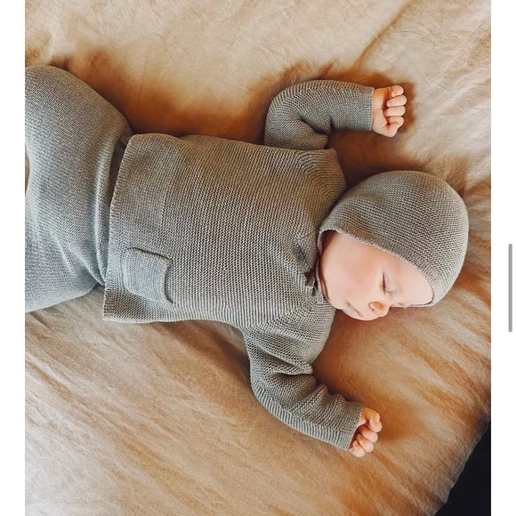 Zara | Matching Sets | Zara Cozy Knit Baby Outfit In Bluegray | Poshmark